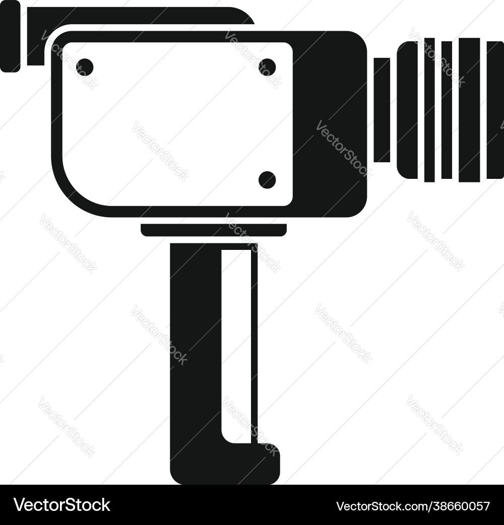 Handle camera icon simple tv movie Royalty Free Vector Image