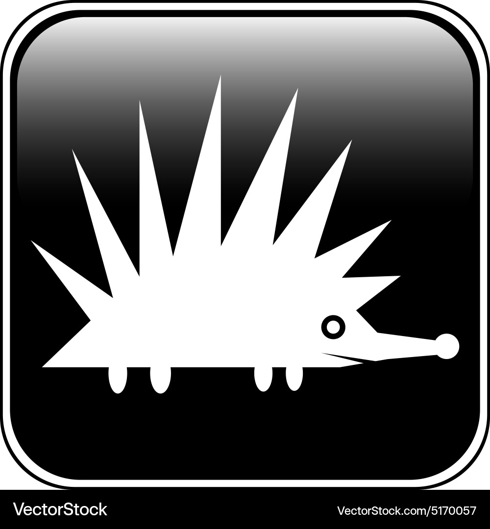 Hedgehog Symbol Taste Lizenzfreies Vektorbild