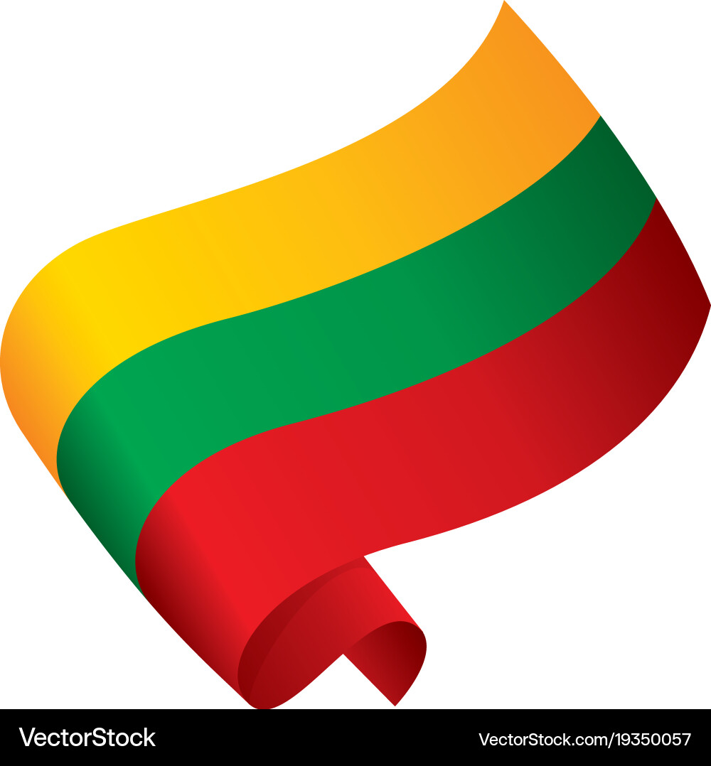 Lithuania flag Royalty Free Vector Image - VectorStock