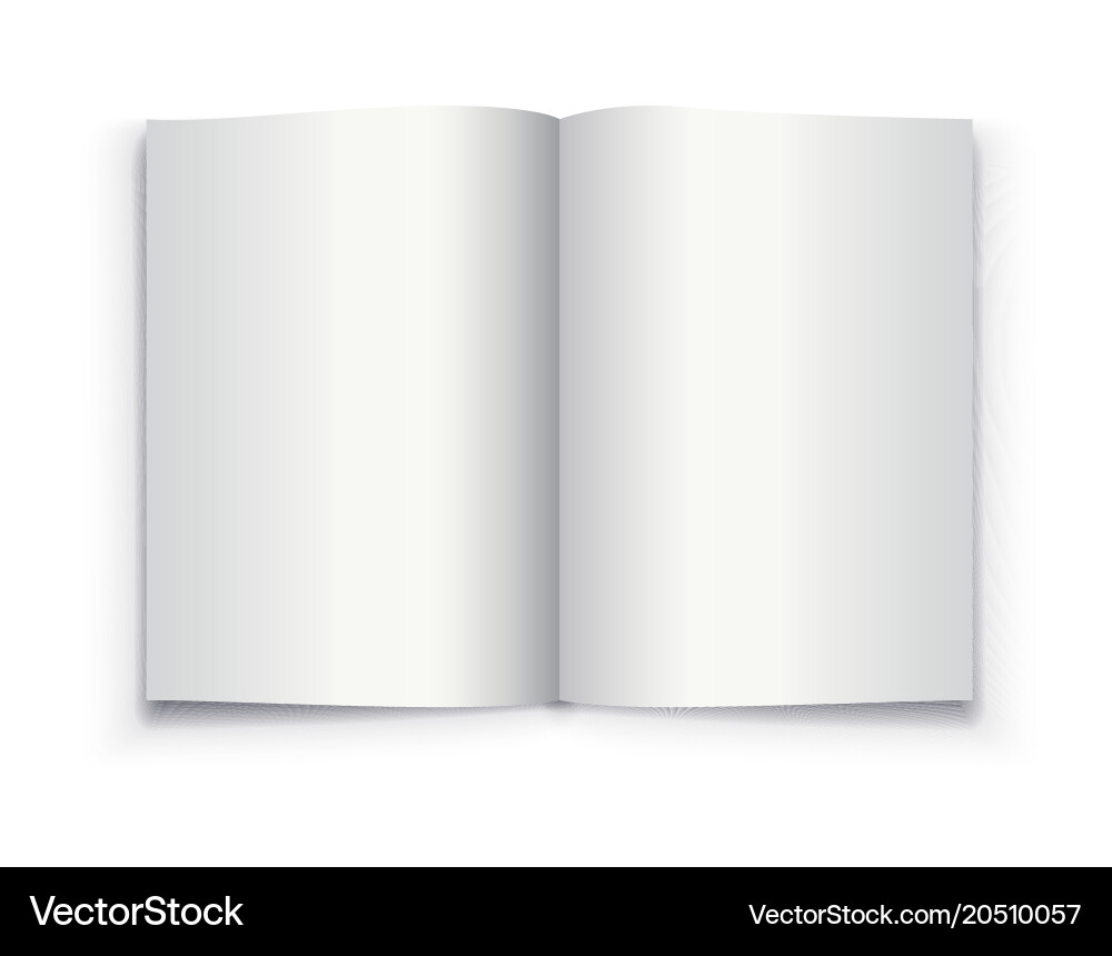 Mockup opened book template Royalty Free Vector Image
