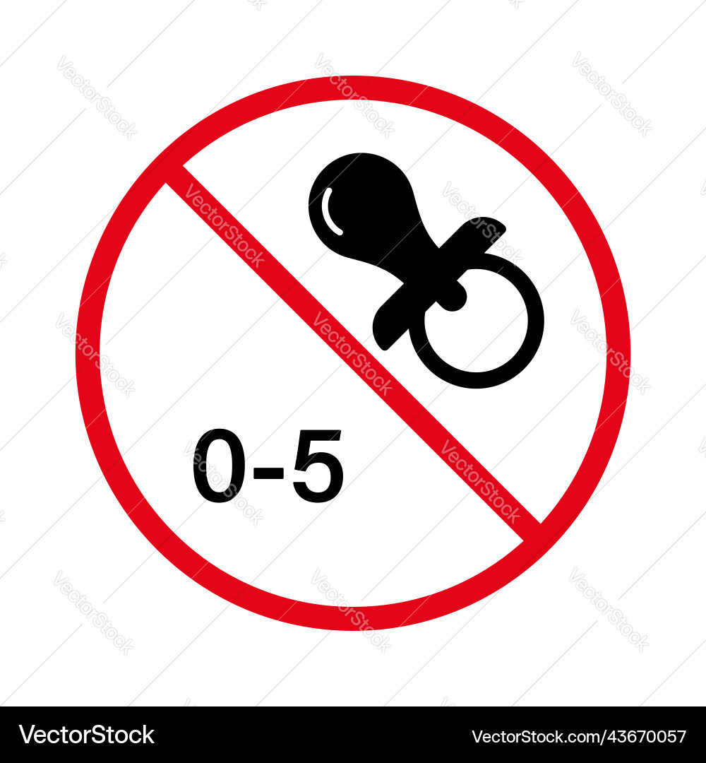 No allow nipple sign prohibit not kid suitable Vector Image