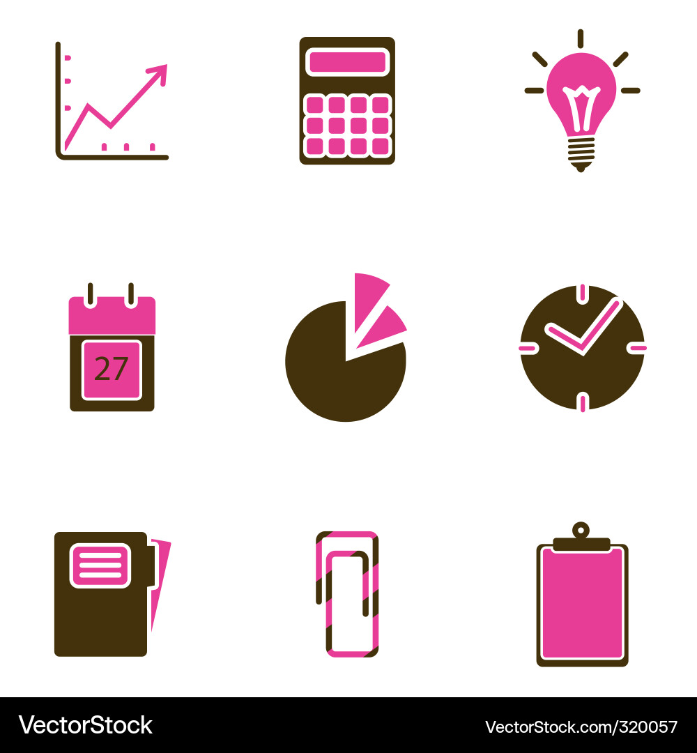 Office object icon Royalty Free Vector Image - VectorStock