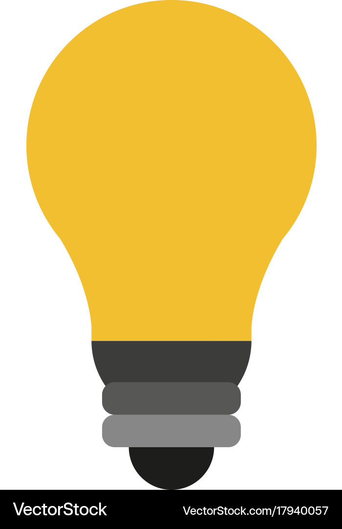 Regular lightbulb icon image Royalty Free Vector Image