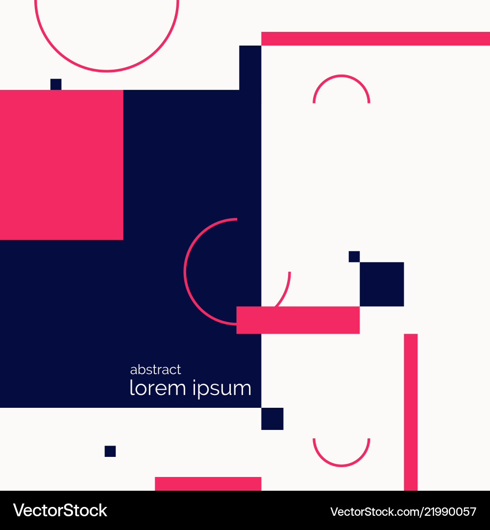 Retro abstract geometric background the poster Vector Image