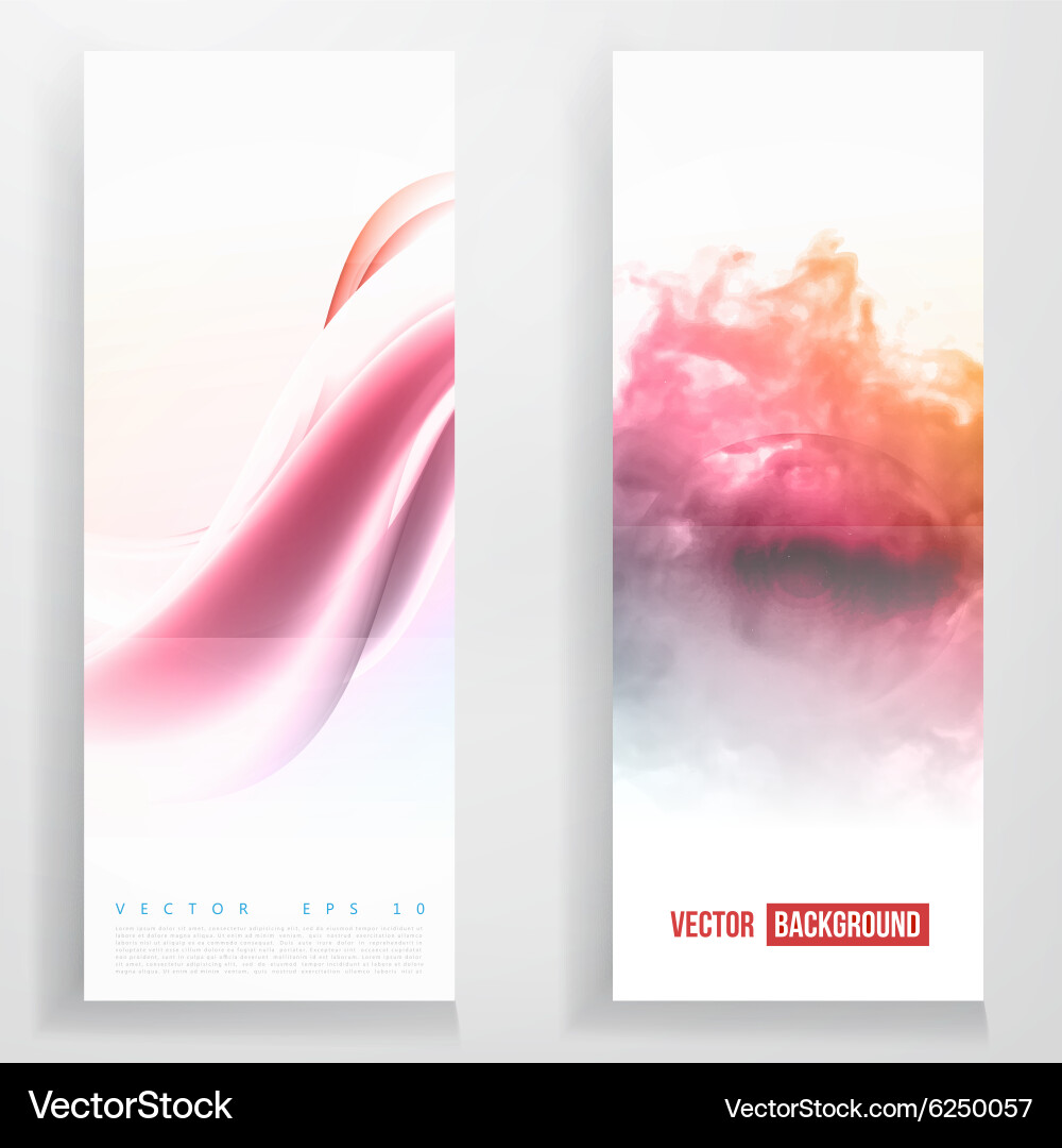 Set of wavy banners Royalty Free Vector Image - VectorStock