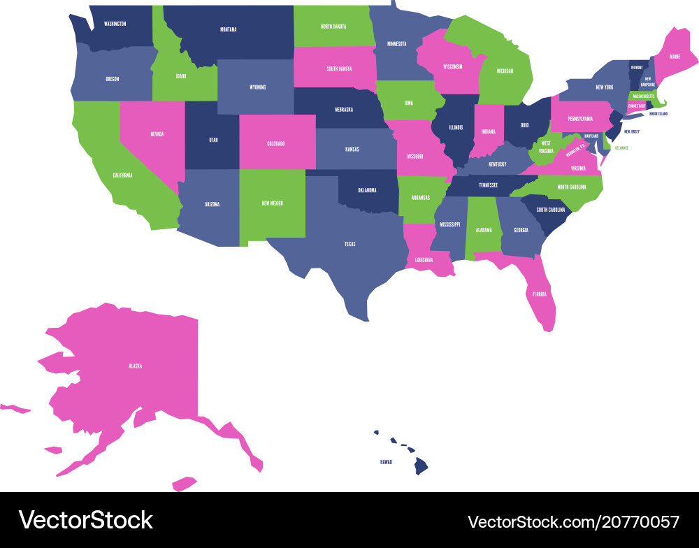 United States Map Royalty Free Vector Image - VectorStock