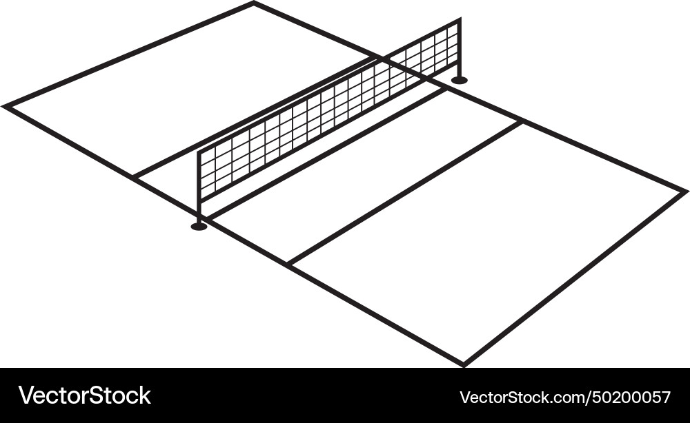 Volleyball court icon Royalty Free Vector Image