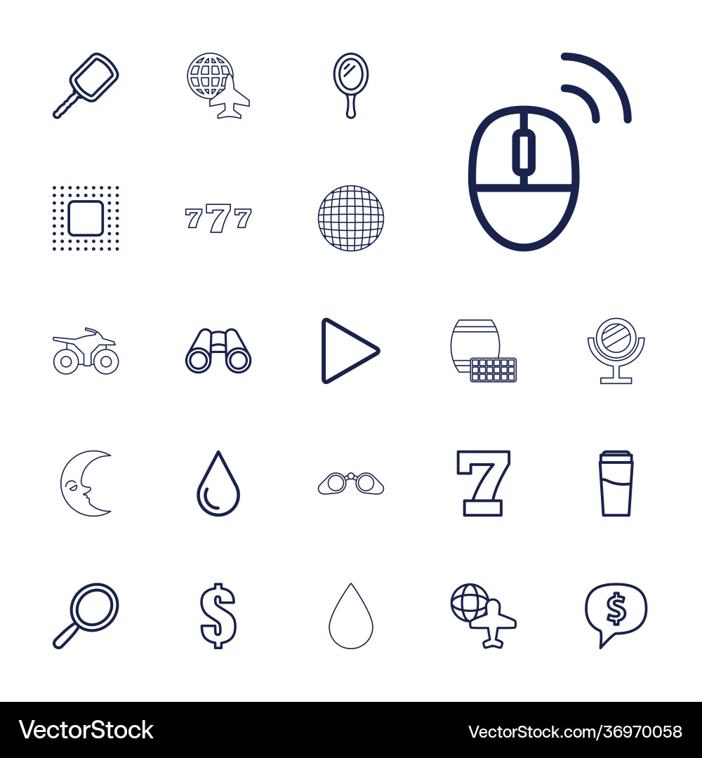 22 reflection icons Royalty Free Vector Image - VectorStock