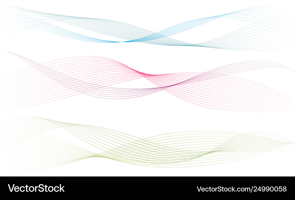 Abstract colorful wave element for design Vector Image