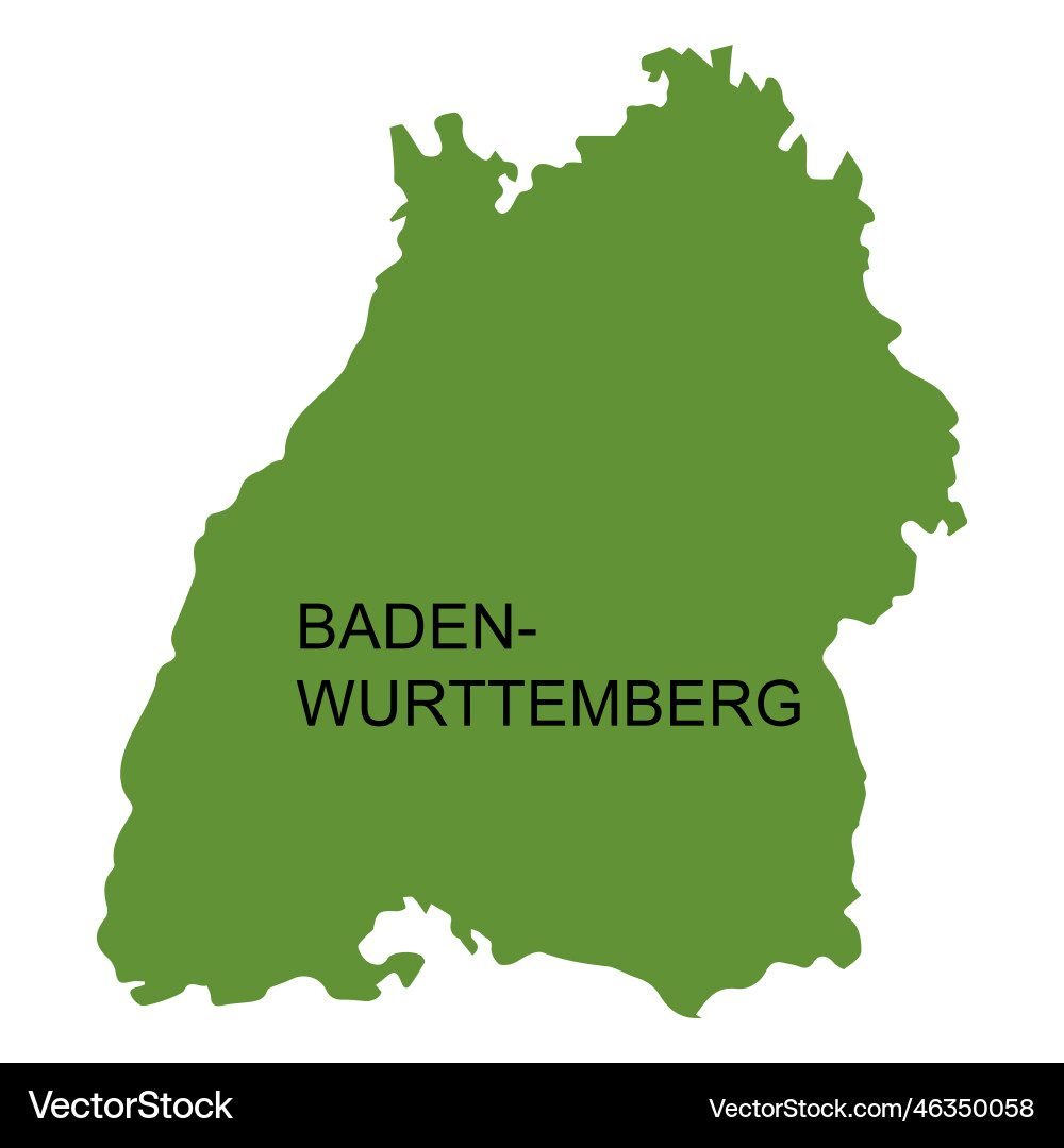 Baden wurttemberg state map Royalty Free Vector Image