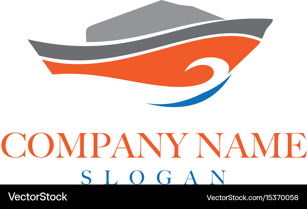 Boat logo design 2 Royalty Free Vector Image - VectorStock
