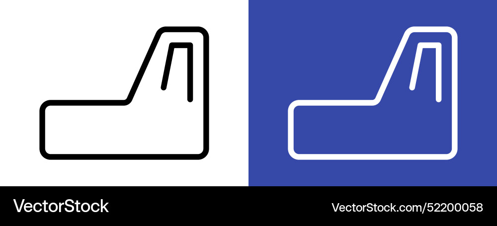 Car mud flap icon logo sign set outline Royalty Free Vector