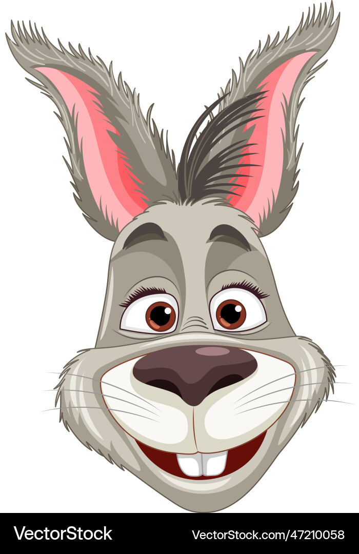 Cute rabbit cartoon character Royalty Free Vector Image