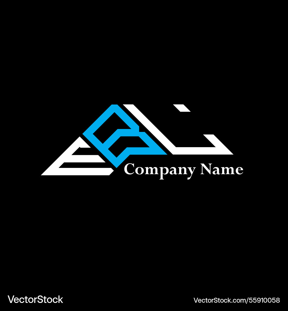 Ebl logo design simple and modern Royalty Free Vector Image