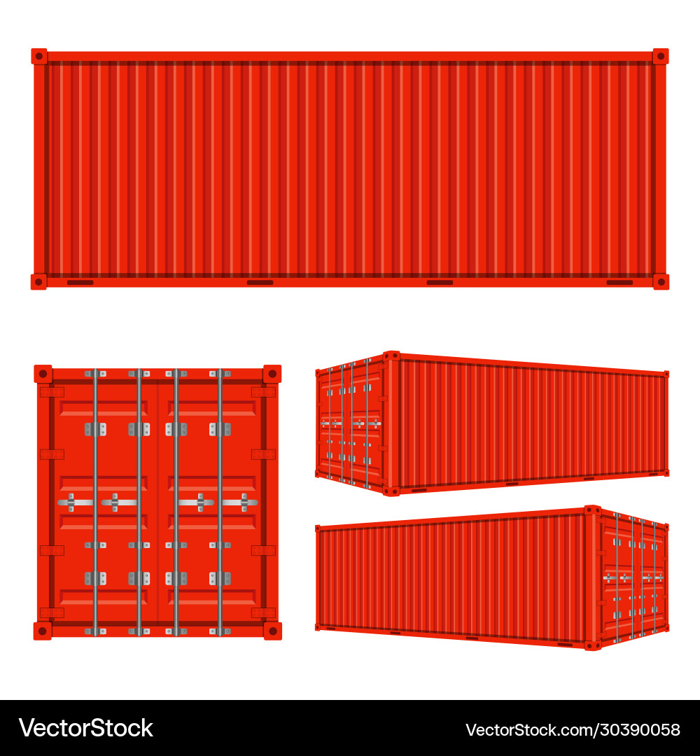 Frachtcontainer Lizenzfreies Vektorbild - VectorStock