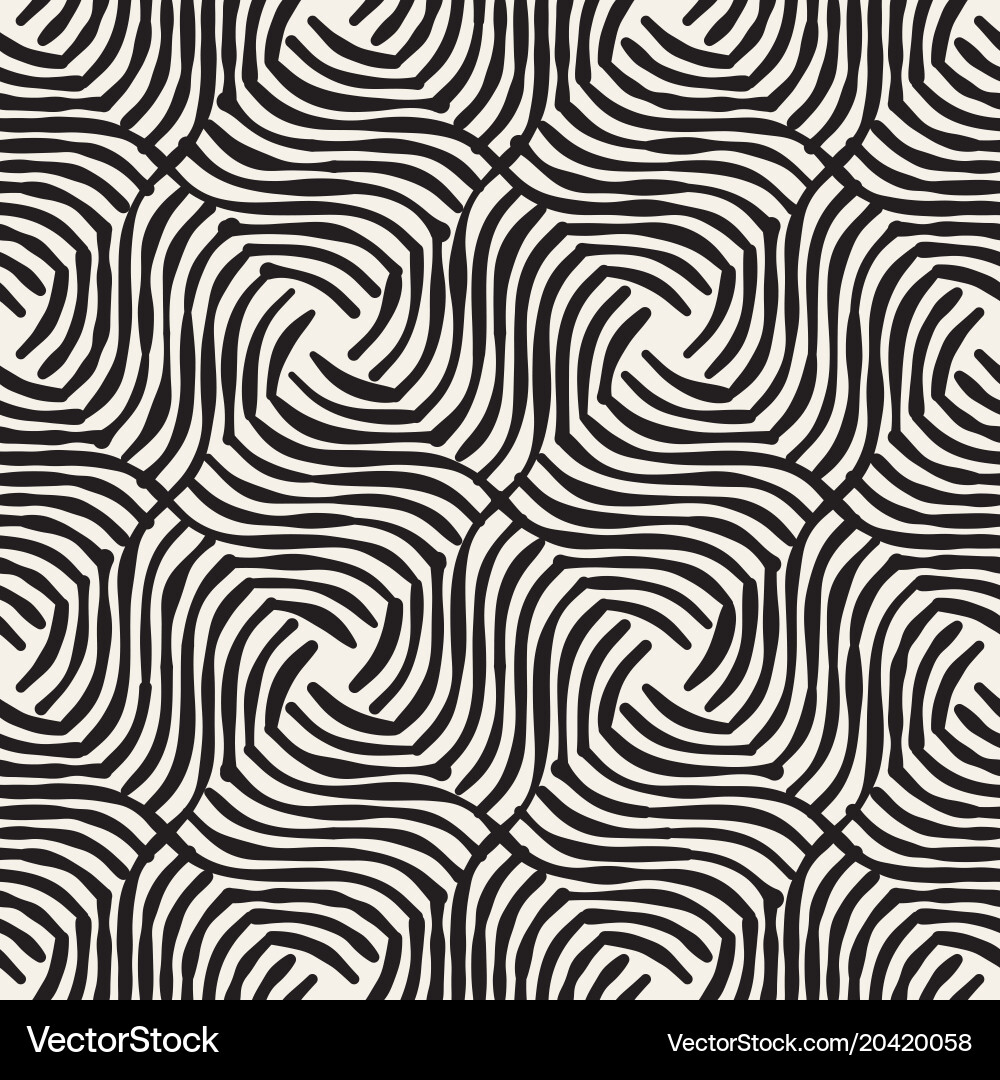 Hand drawn striped seamless pattern Royalty Free Vector