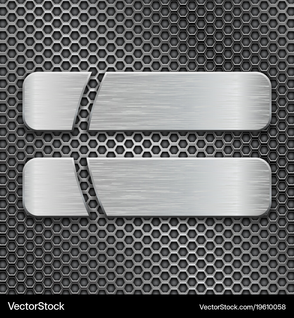 Metal perforated background with two long cut iron