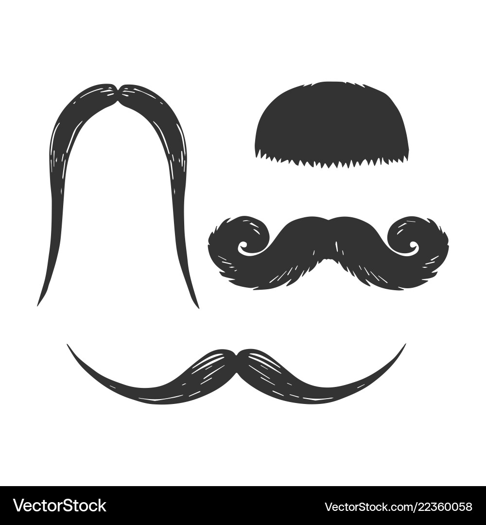 Moustache engraving Royalty Free Vector Image - VectorStock