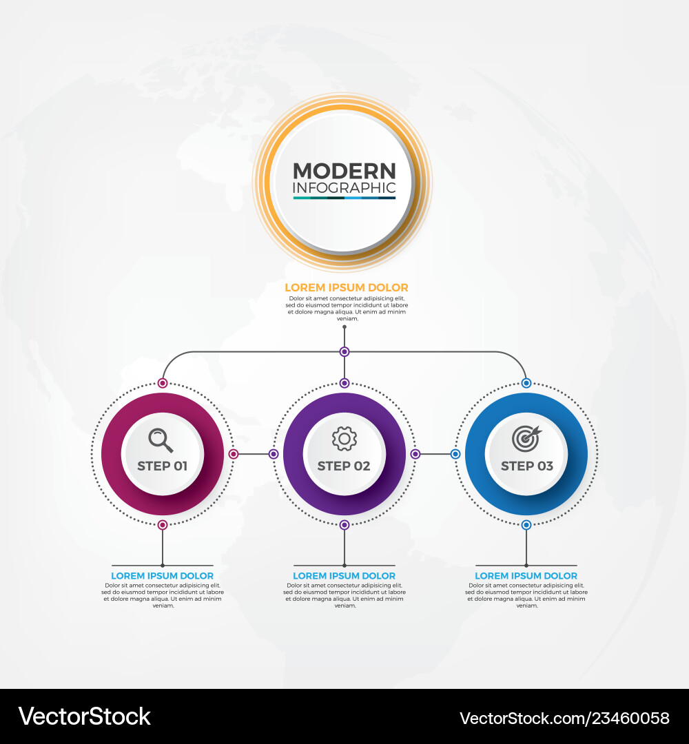 Organization structure infographic Royalty Free Vector Image