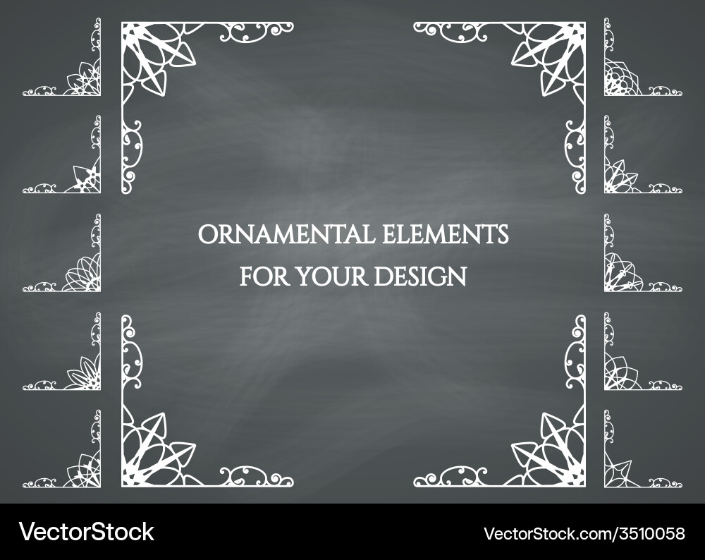 Ornamental Chalkboard Frame Royalty Free Vector Image