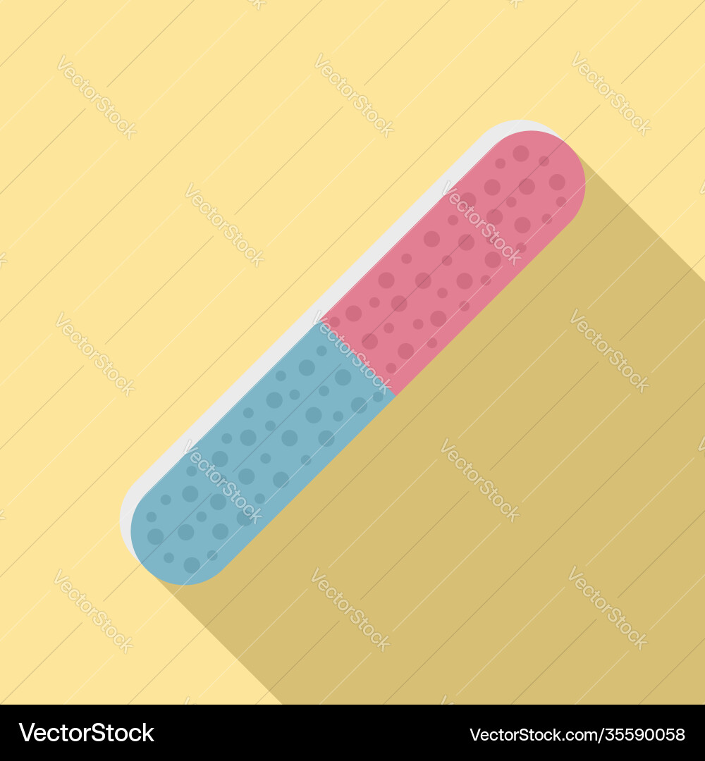 Polish nail tool icon flat style Royalty Free Vector Image