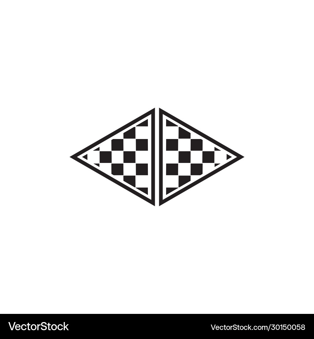Race flag icon logo design Royalty Free Vector Image