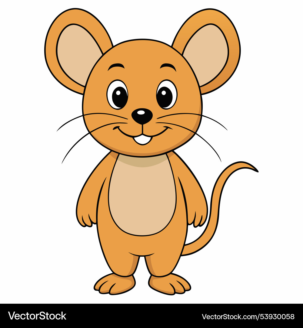 Rodents animal flat on white background Royalty Free Vector