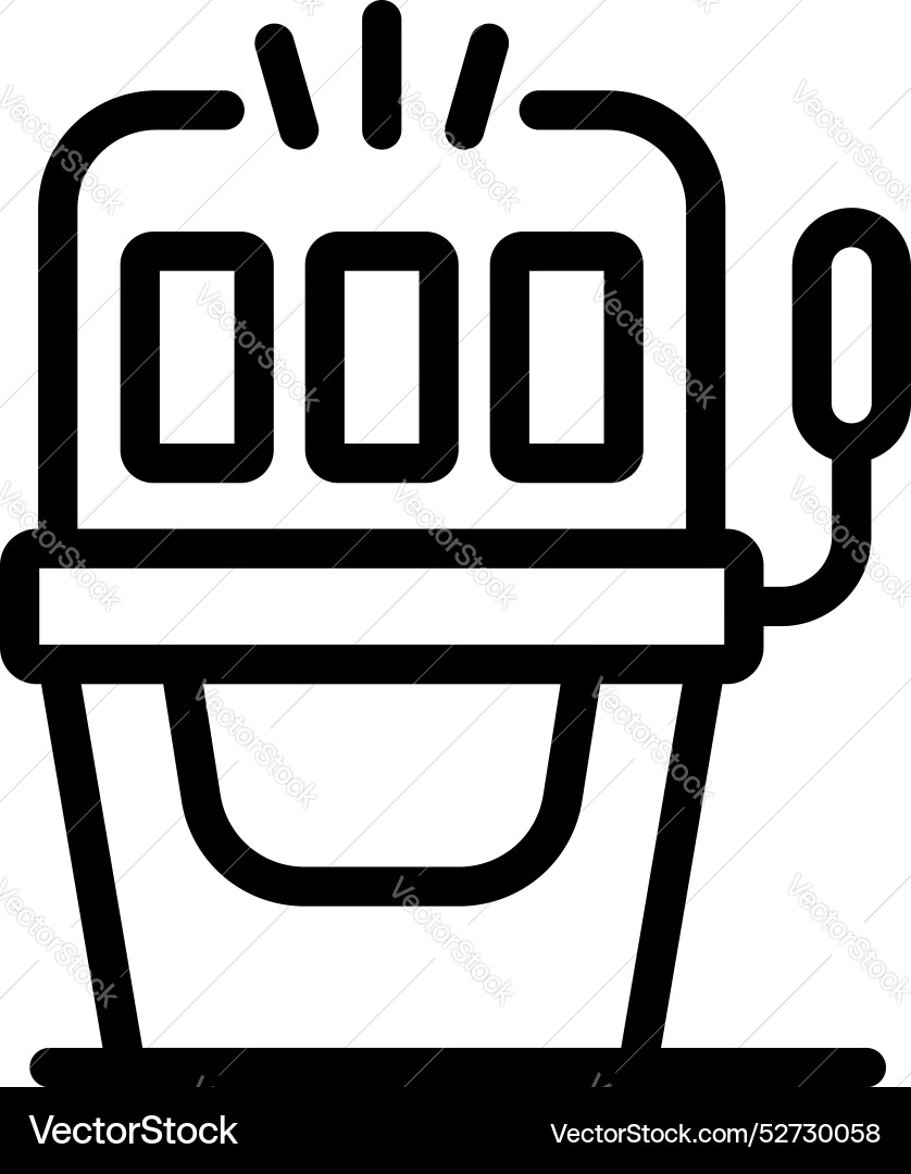 Slot machine showing winning combination flashing Vector Image