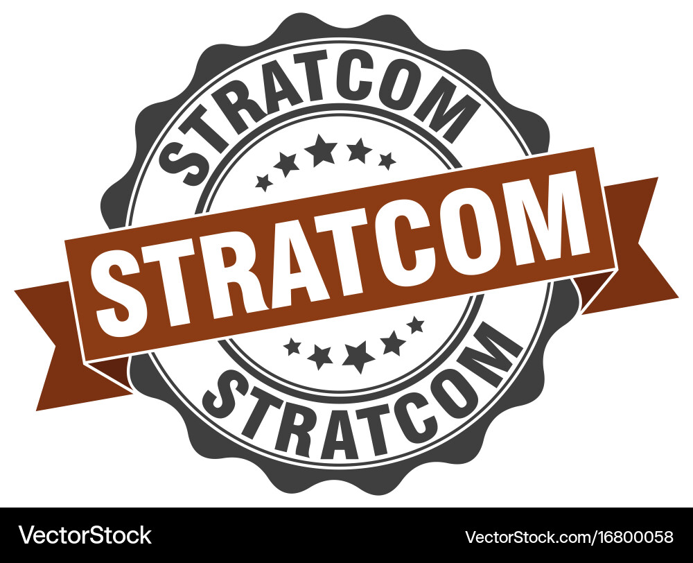 Stratcom stamp sign seal Royalty Free Vector Image
