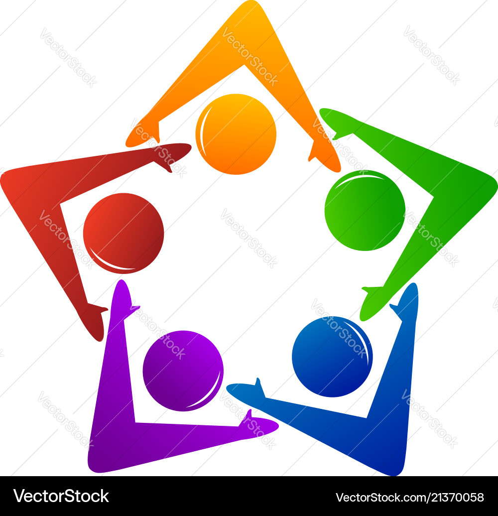 Teamwork people together community logo Royalty Free Vector Teamwork people together community logo Royalty Free Vector