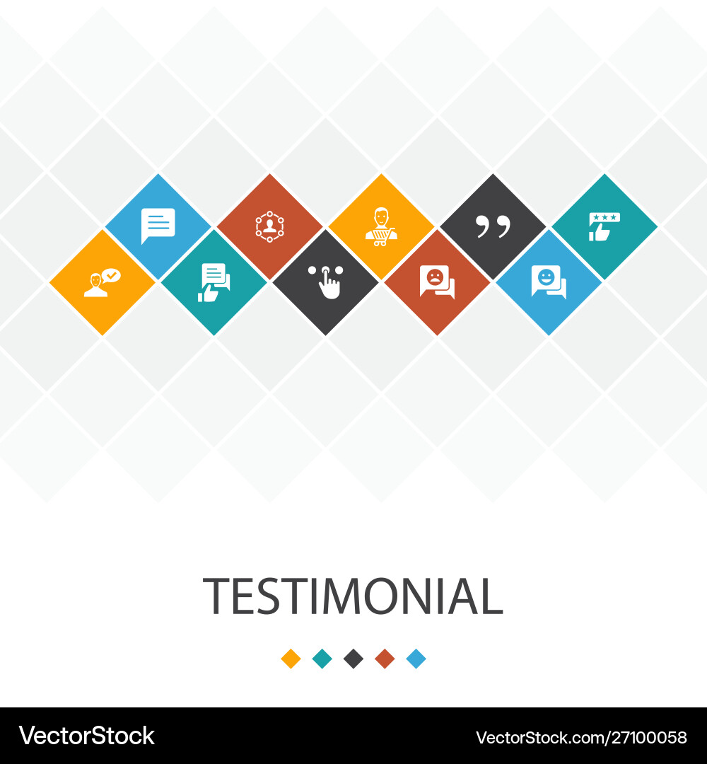 Testimonial trendy ui template infographics Vector Image