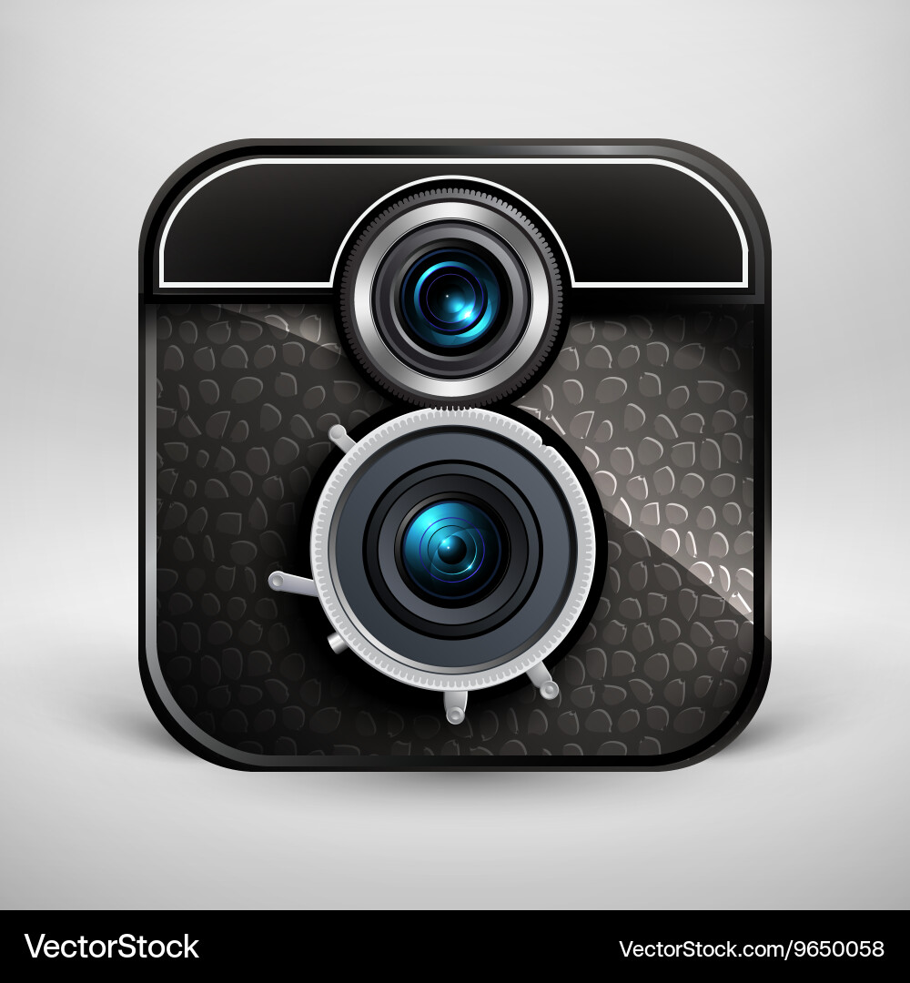 Vintage photo camera icon Royalty Free Vector Image