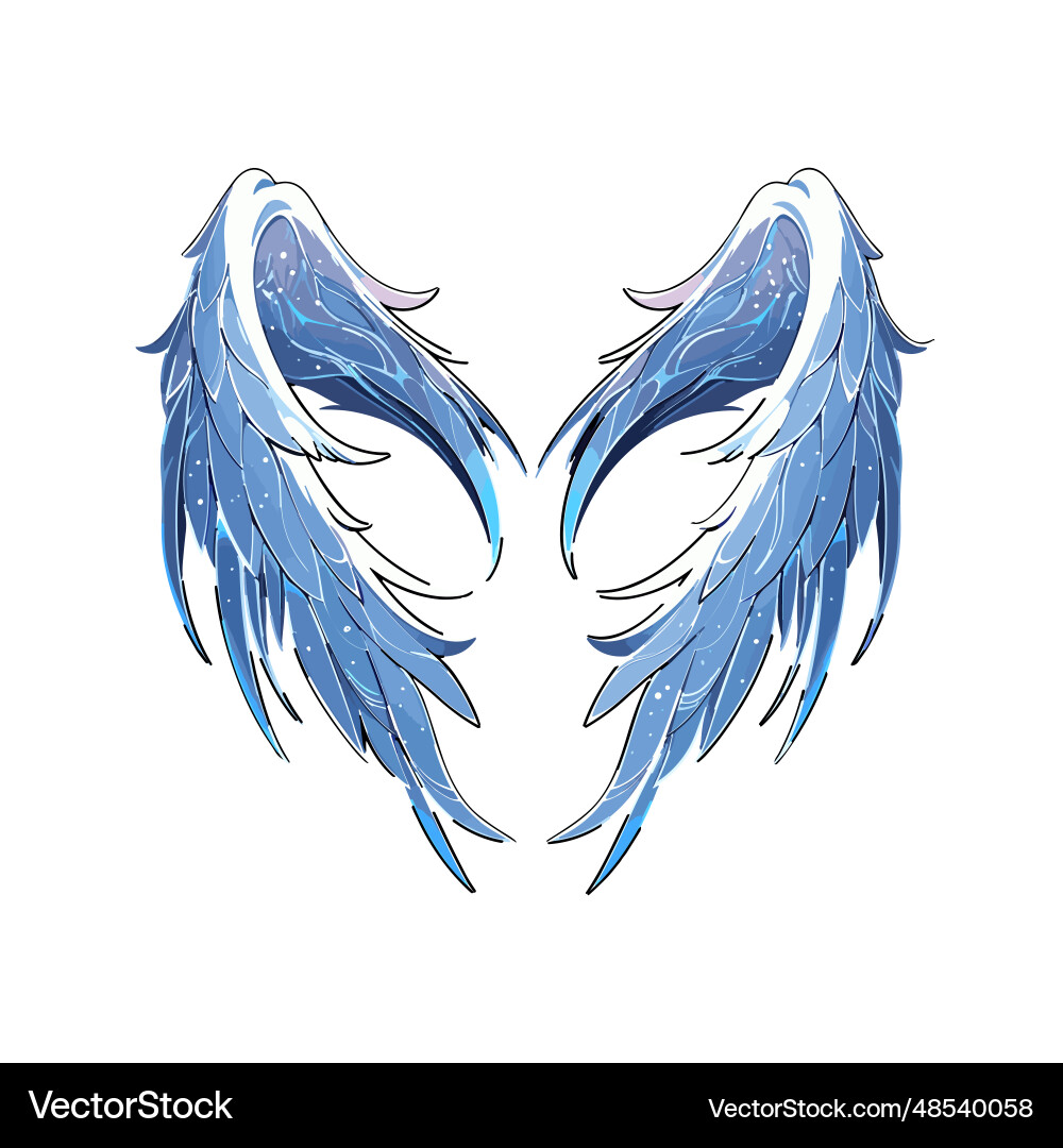 White angel wings Royalty Free Vector Image - VectorStock