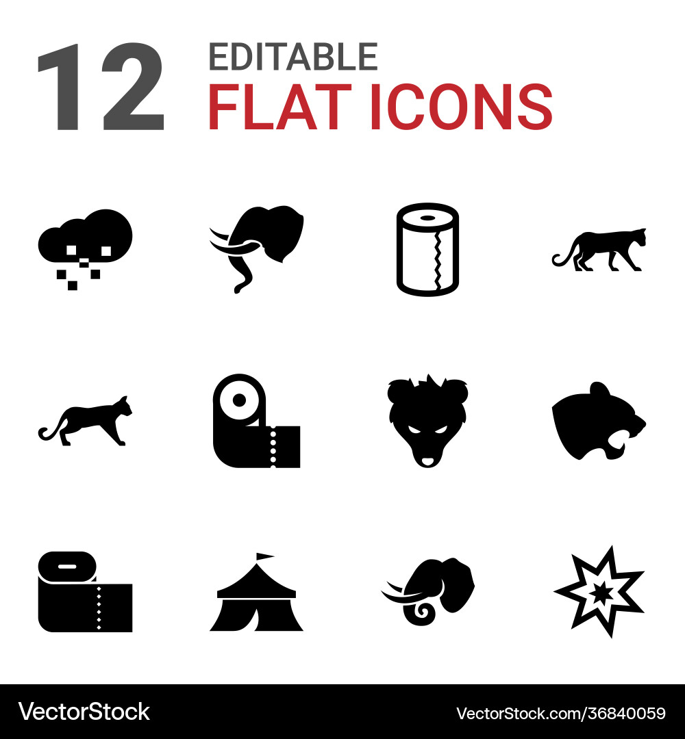 12 big icons Royalty Free Vector Image - VectorStock