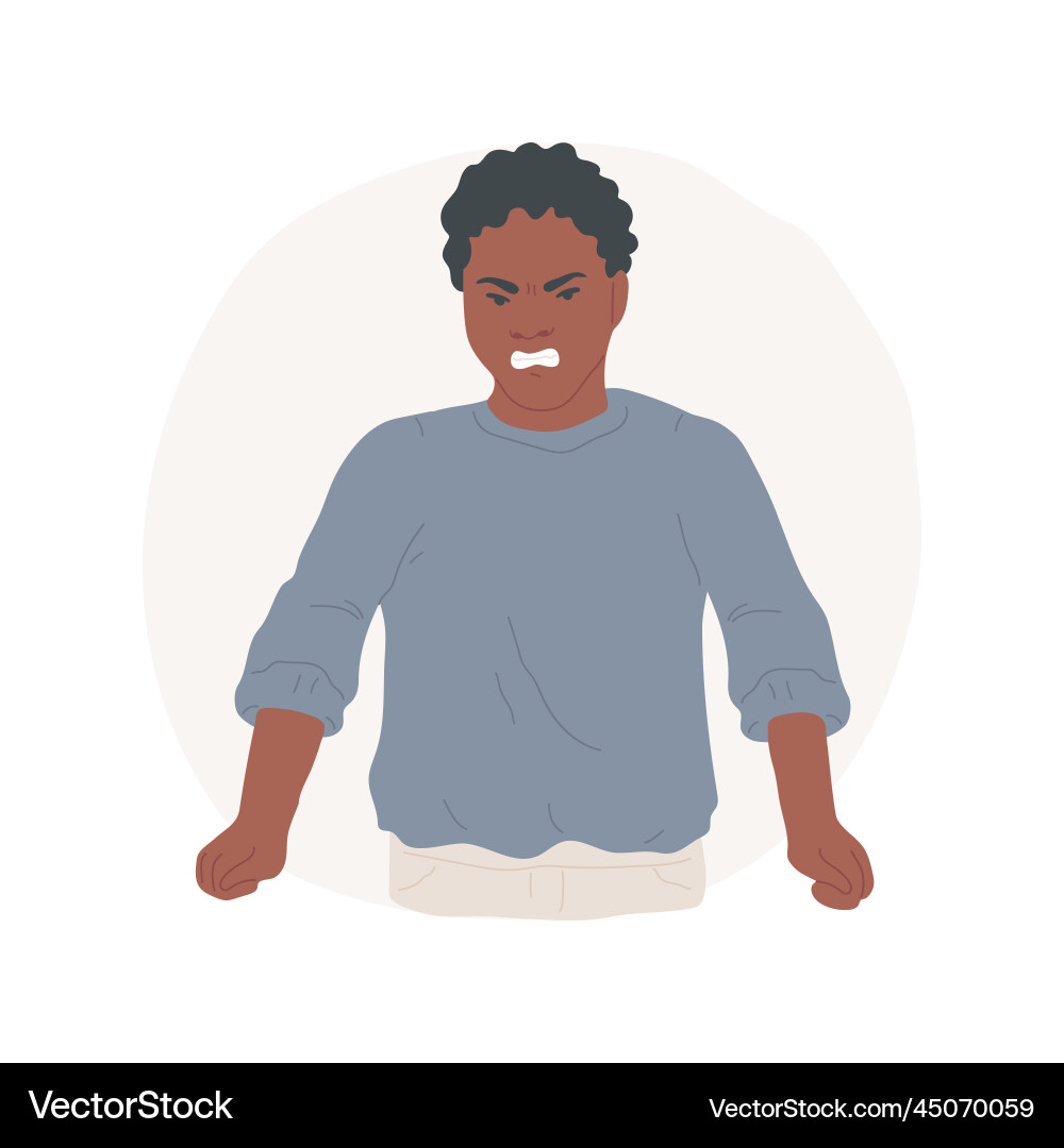 Anger management isolated cartoon Royalty Free Vector Image