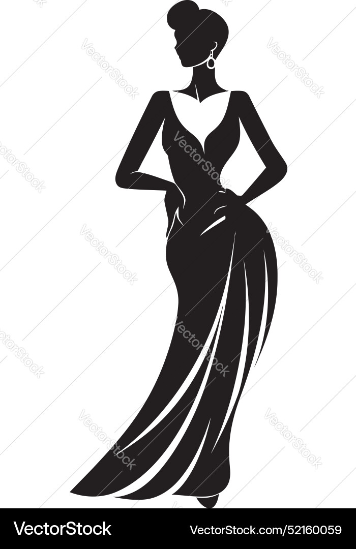 Classy glam glamorous lady design diva divine Vector Image