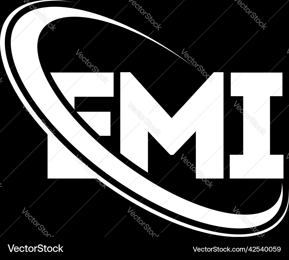 Emi logo letter design Royalty Free Vector Image