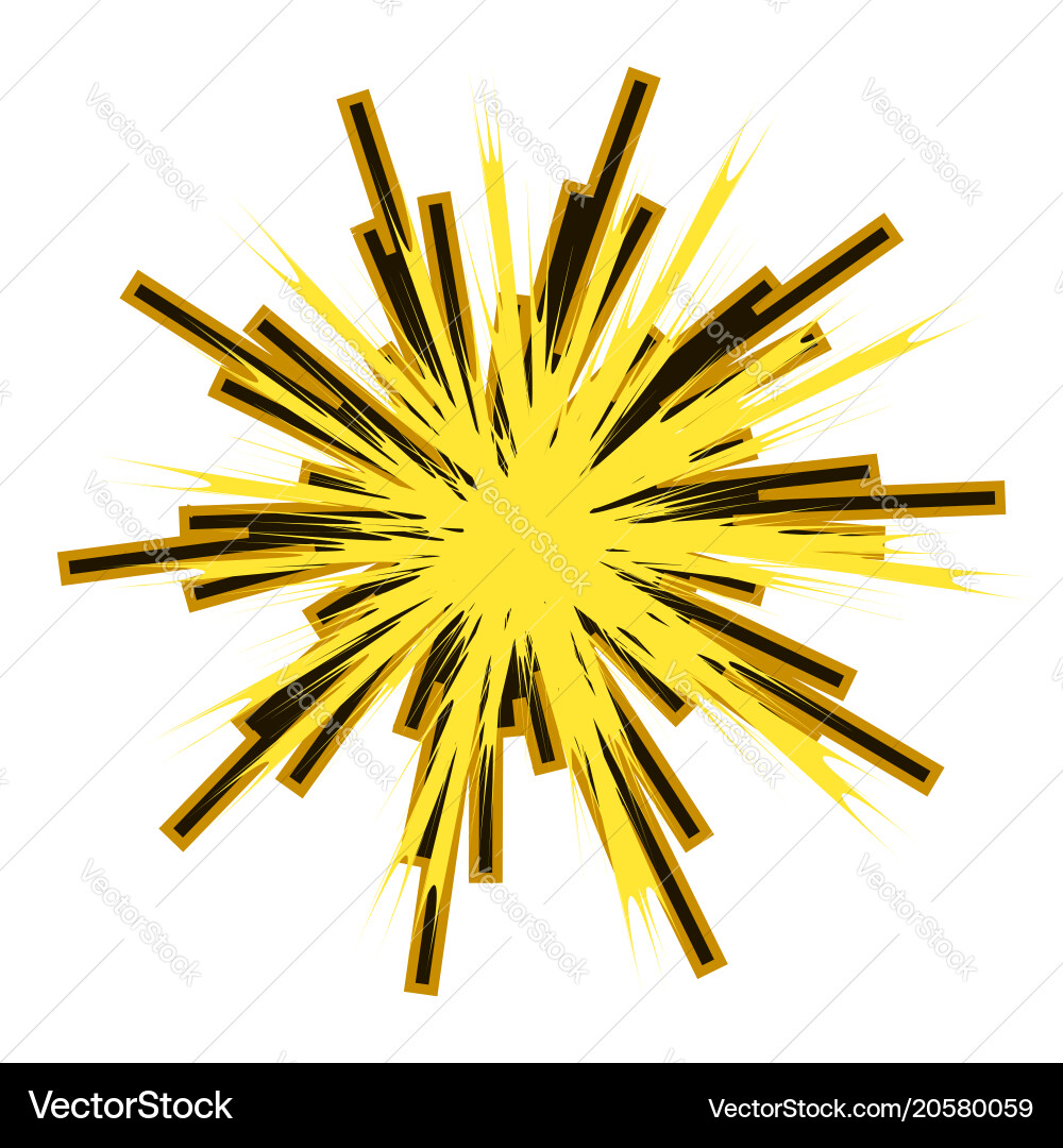 Explode flash cartoon explosion star burst Vector Image