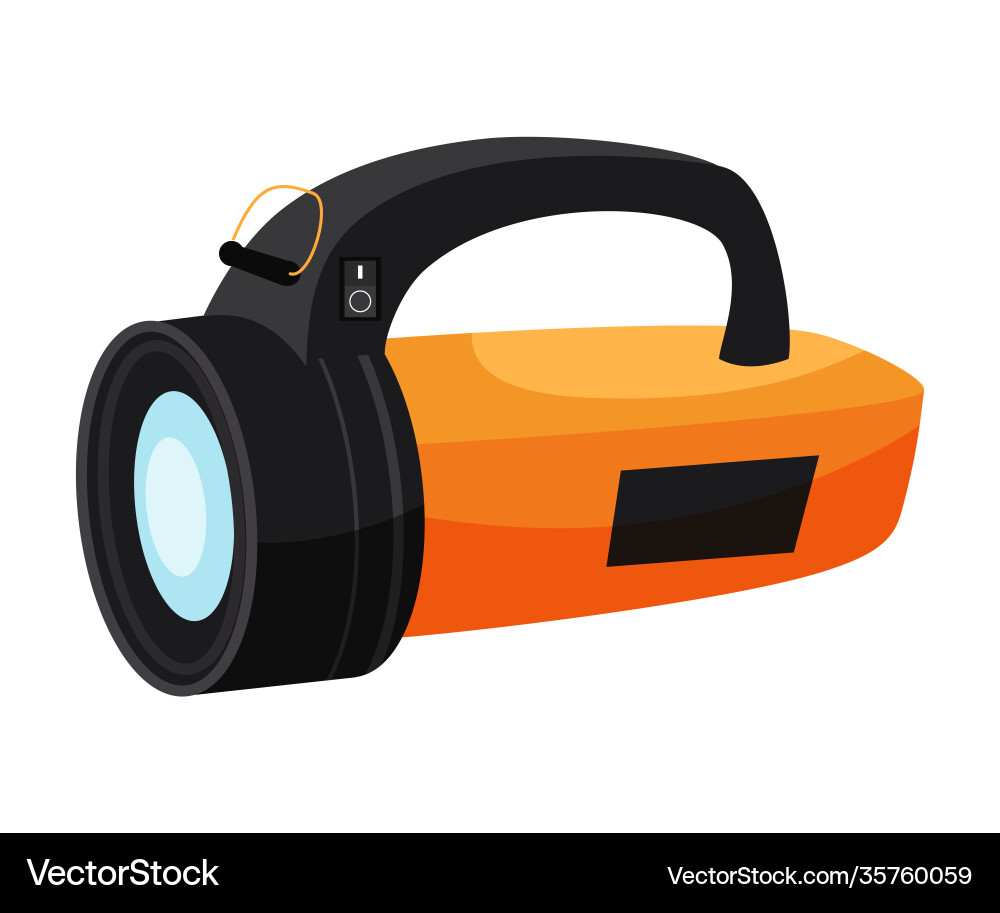 Flashlight flat Royalty Free Vector Image - VectorStock