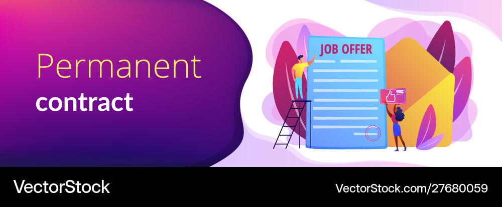 Job offer concept banner header Royalty Free Vector Image