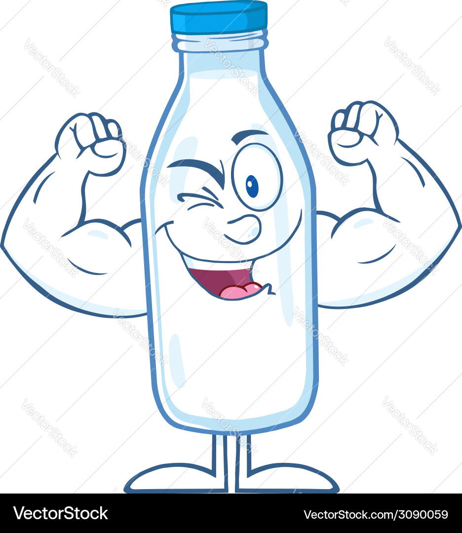 Milk bottle cartoon Royalty Free Vector Image - VectorStock