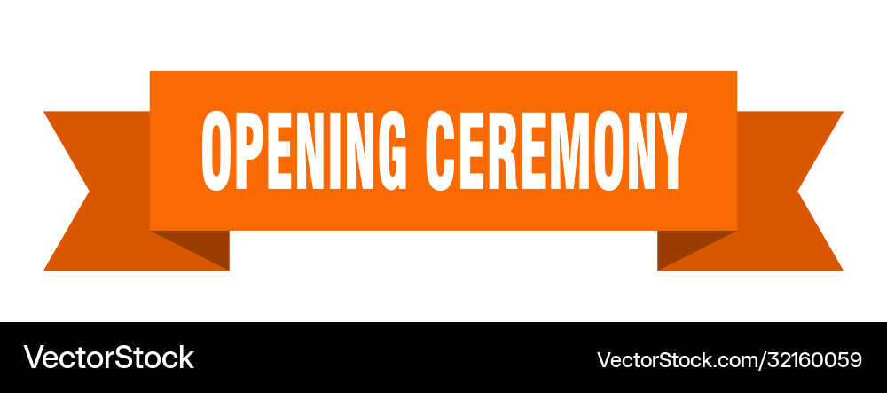 Opening ceremony ribbon isolated Royalty Free Vector Image