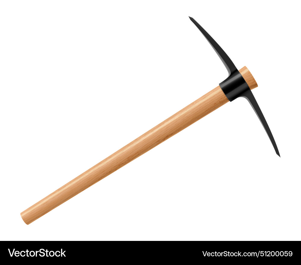 Pickaxe hammer or pick axe isolated on white Vector Image