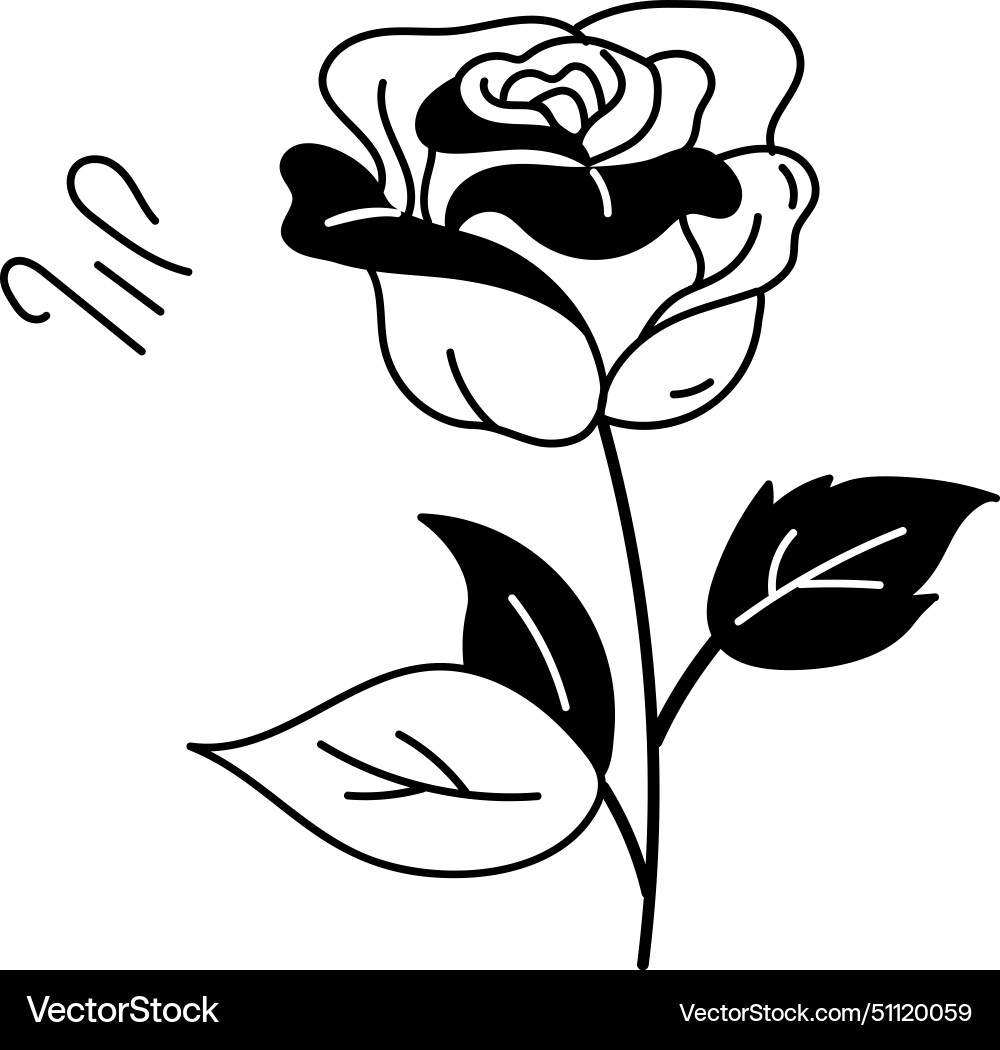 Red rose Royalty Free Vector Image - VectorStock
