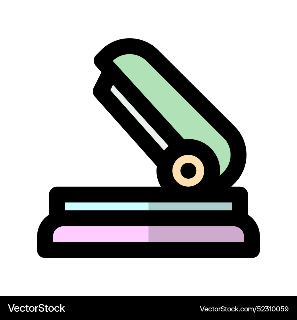 Stapler flat icon office school work paper Vector Image