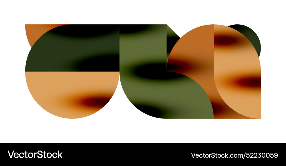 Tech minimal circular shapes geometric art Vector Image