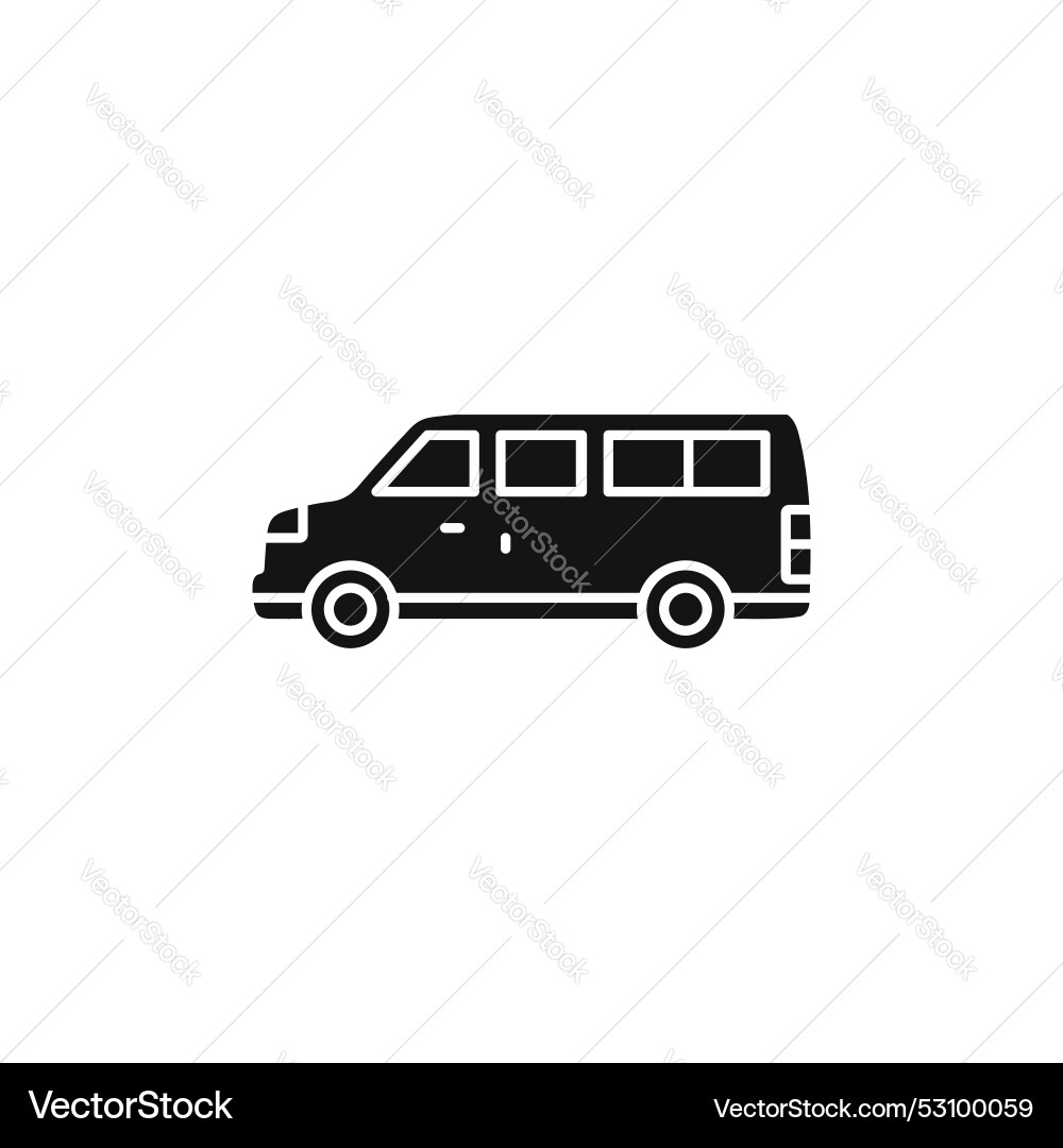 Van icon isolated on white background Royalty Free Vector