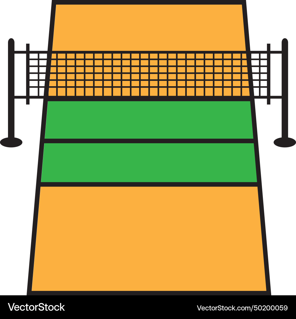 Volleyball court icon Royalty Free Vector Image