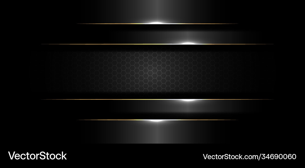 Abstract banner design template black glossy Vector Image