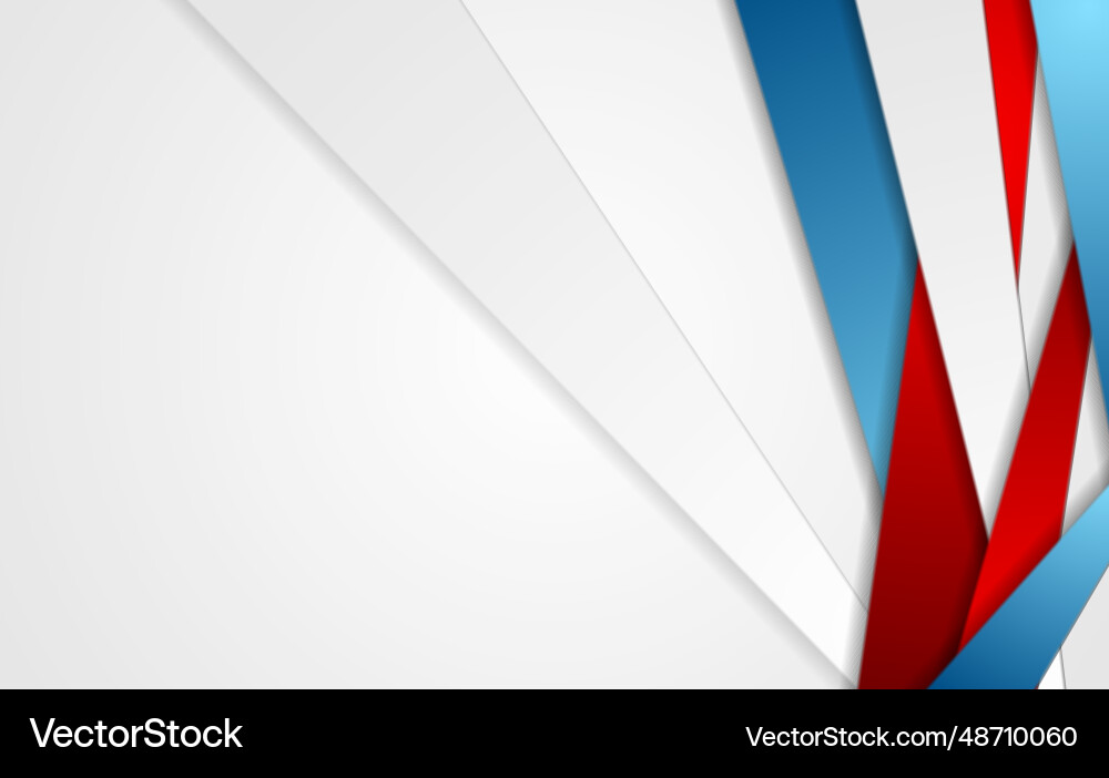 Abstract red blue grey stripes corporate Vector Image